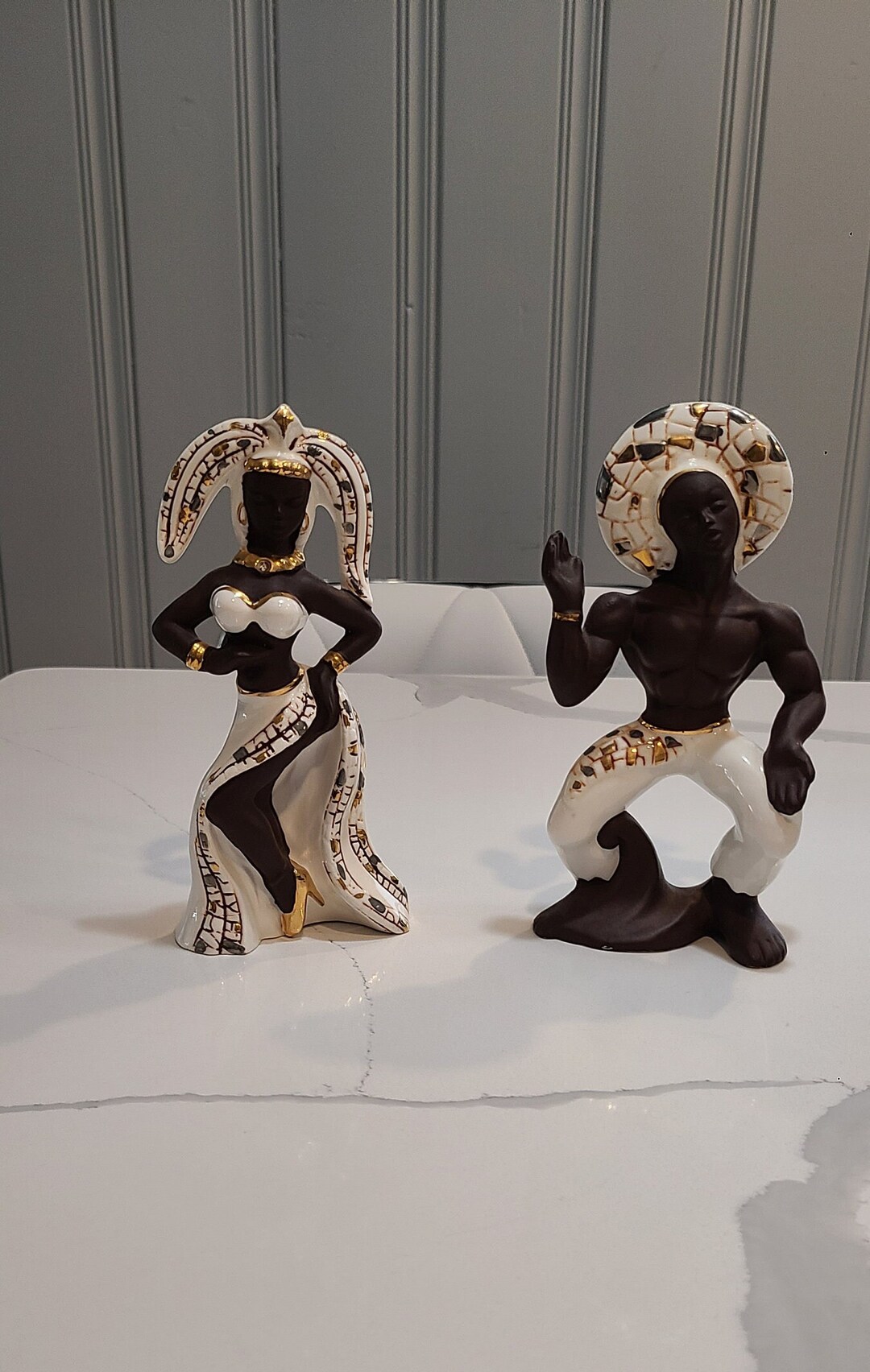 Vintage Mid Century Atomic Relco Calypso Figurines (2) - Etsy