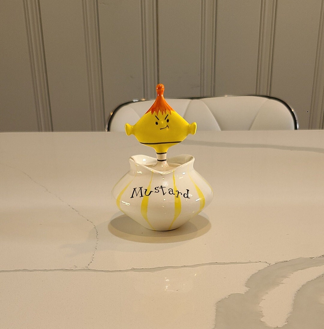 Vintage Holt Howard Pixieware Jar Mustard - Etsy