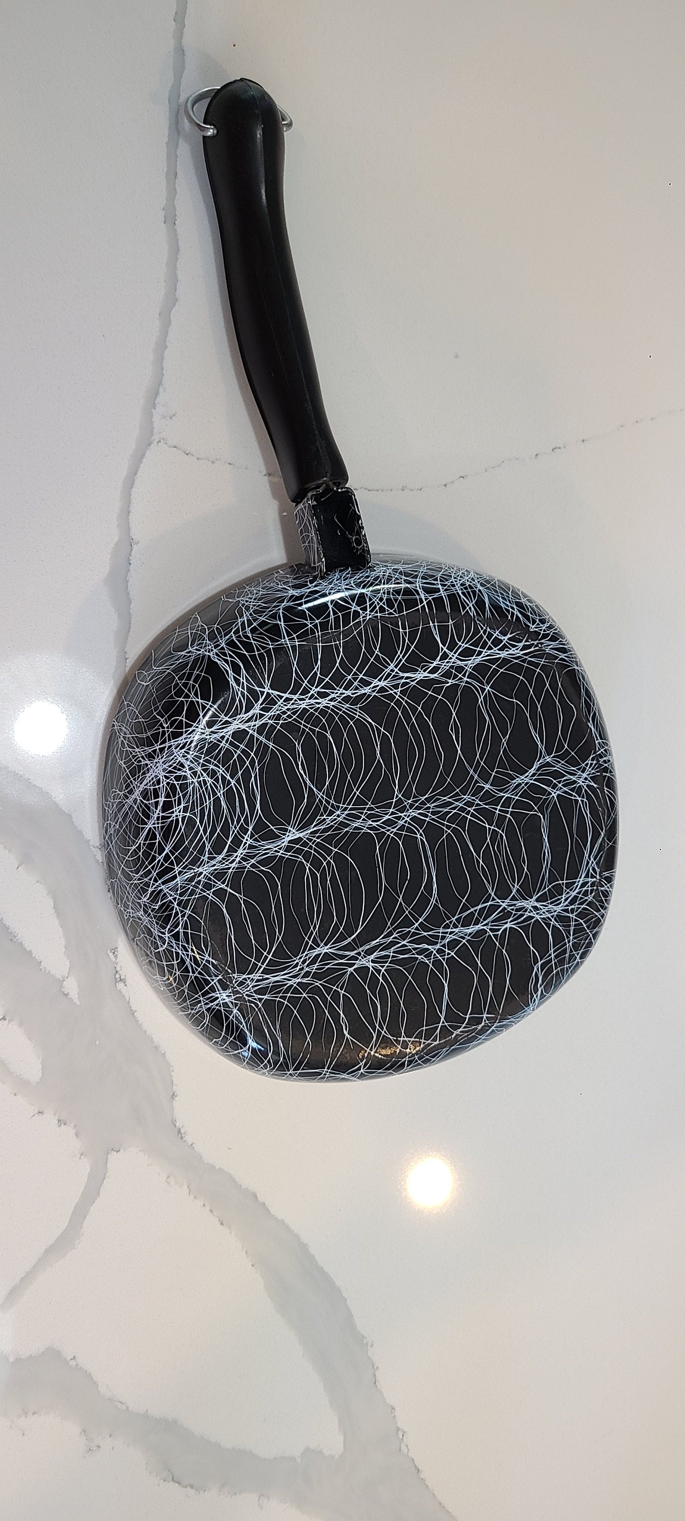 Vintage Atomic Serendipity Spaghetti or Squiggly Black Enamel Pan 8 - Etsy