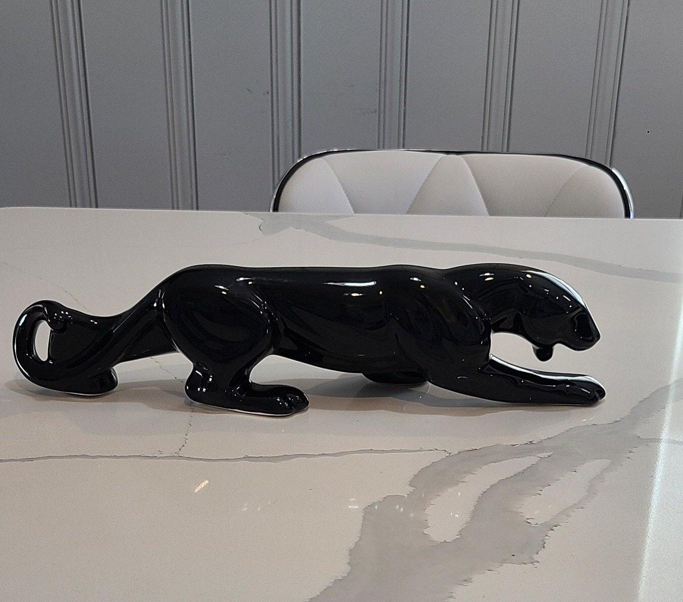 Mid-century Haeger Black Panther 16 - Etsy