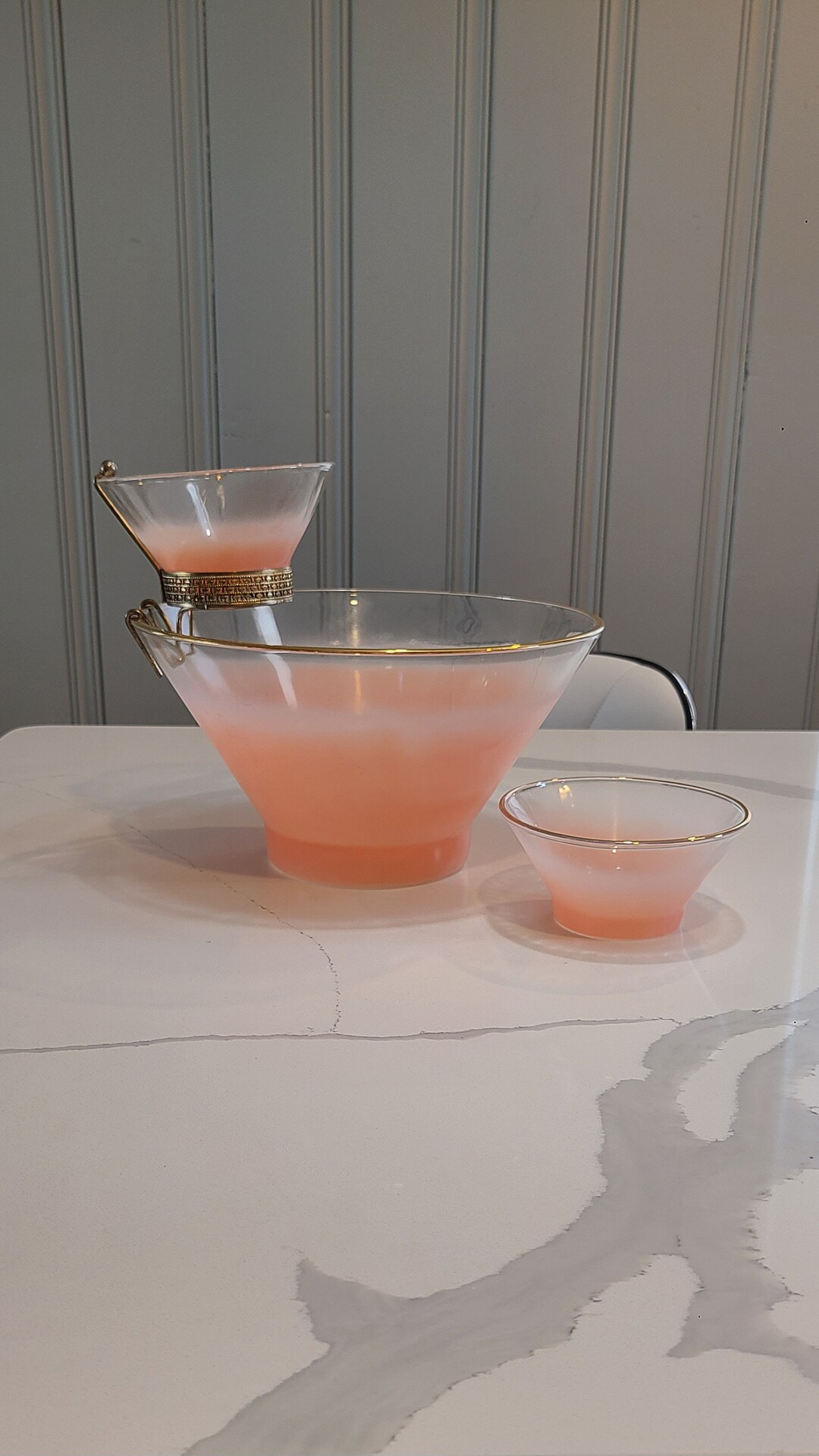 Vintage Mid Century Atomic Pink Blendo Chip and Dip Bowl With Holder - Etsy