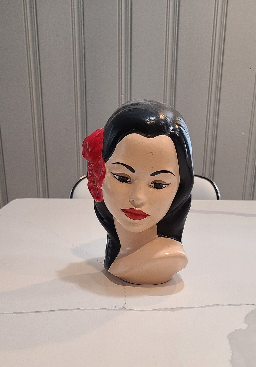 Vintage Mid Century Atomic Tiki Head Bust - Etsy