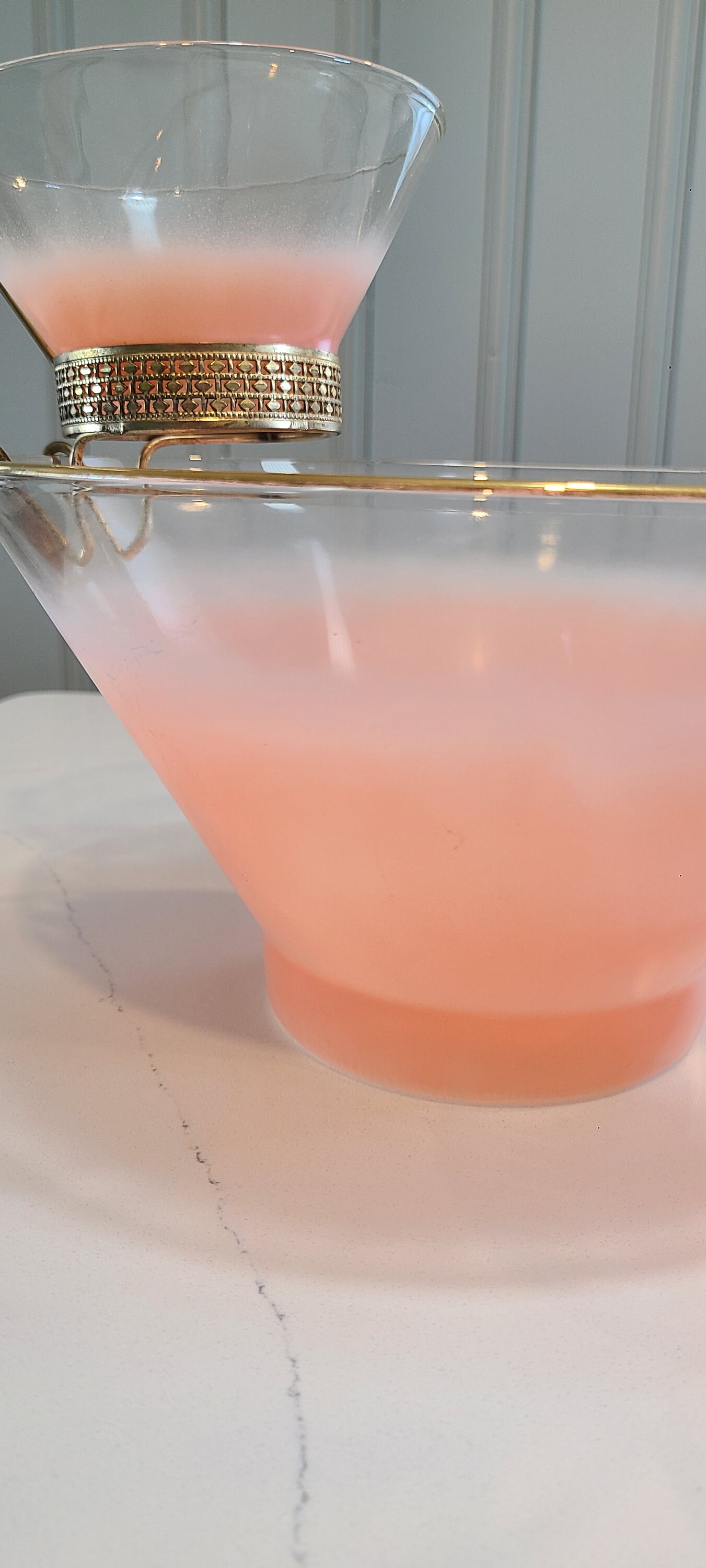 Vintage Mid Century Atomic Pink Blendo Chip and Dip Bowl With Holder - Etsy