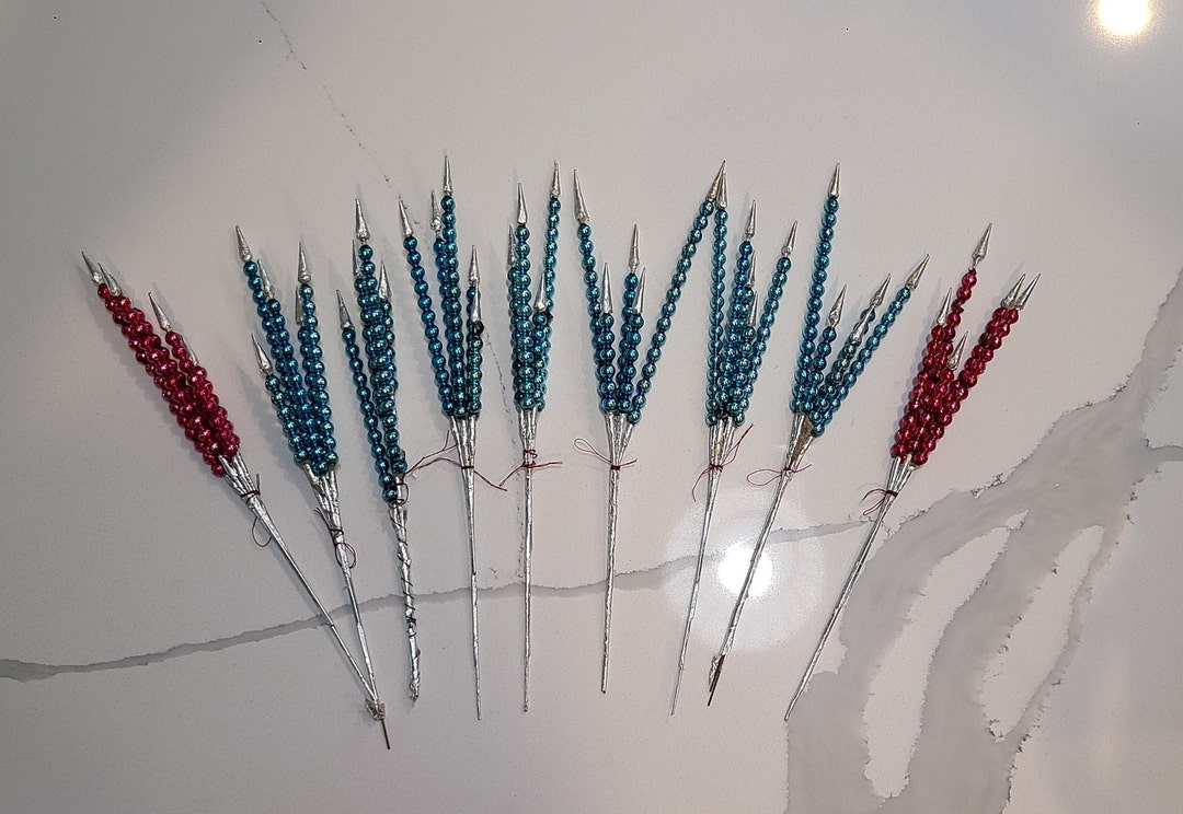 A Set of 9 Vintage Mid Century Atomic Kitsch Glass Bead - Etsy