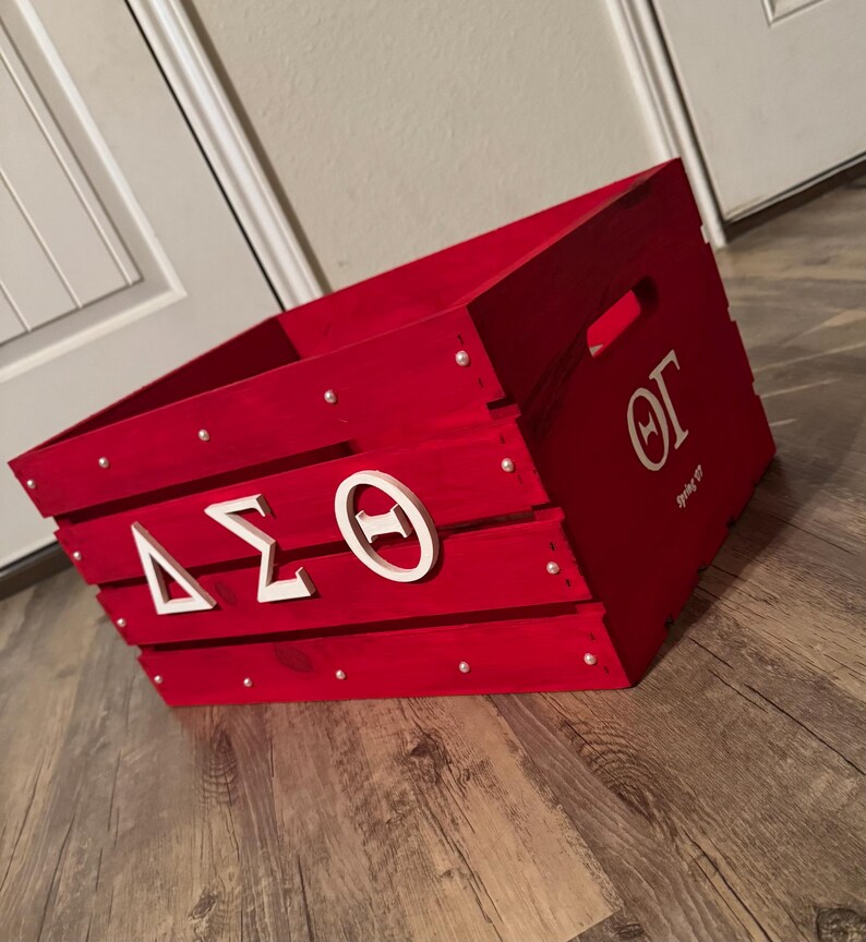Custom Delta Sigma Theta Storage Basket - Etsy