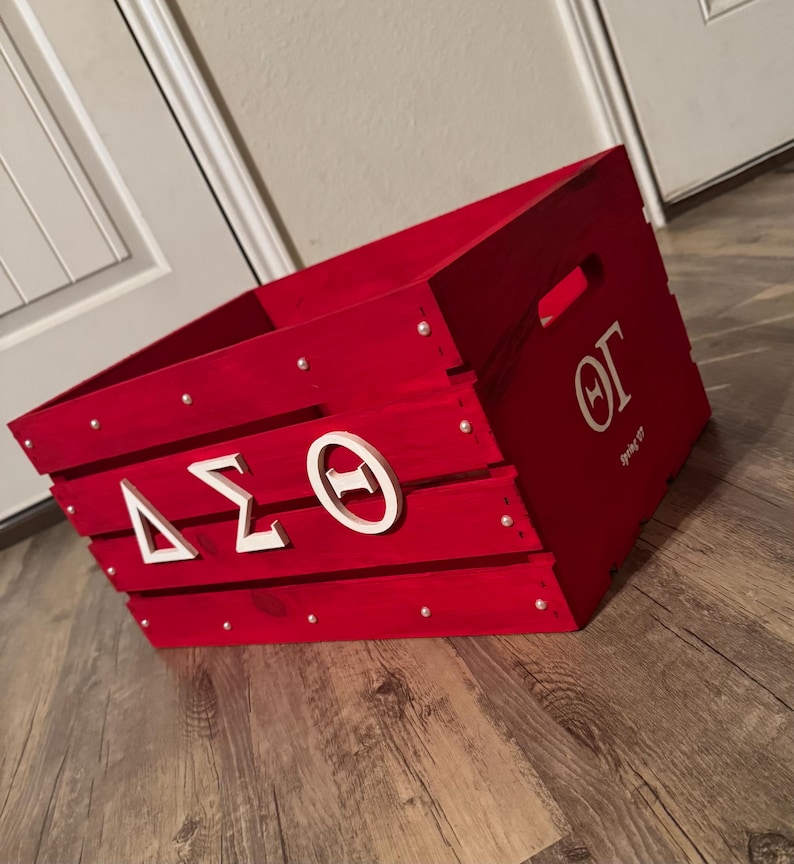 Custom Delta Sigma Theta Storage Basket - Etsy