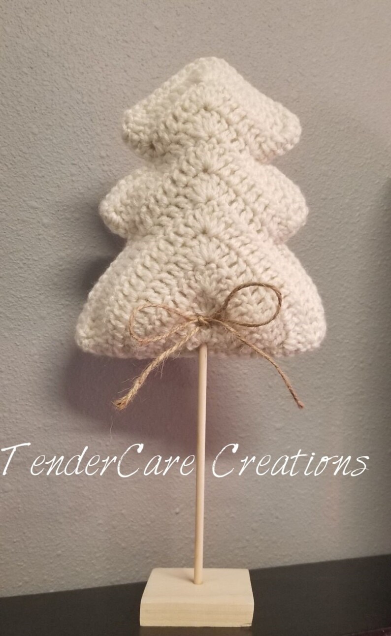 Rustic Crochet Christmas Tree, Christmas Decor, Crochet Christmas Decor ...