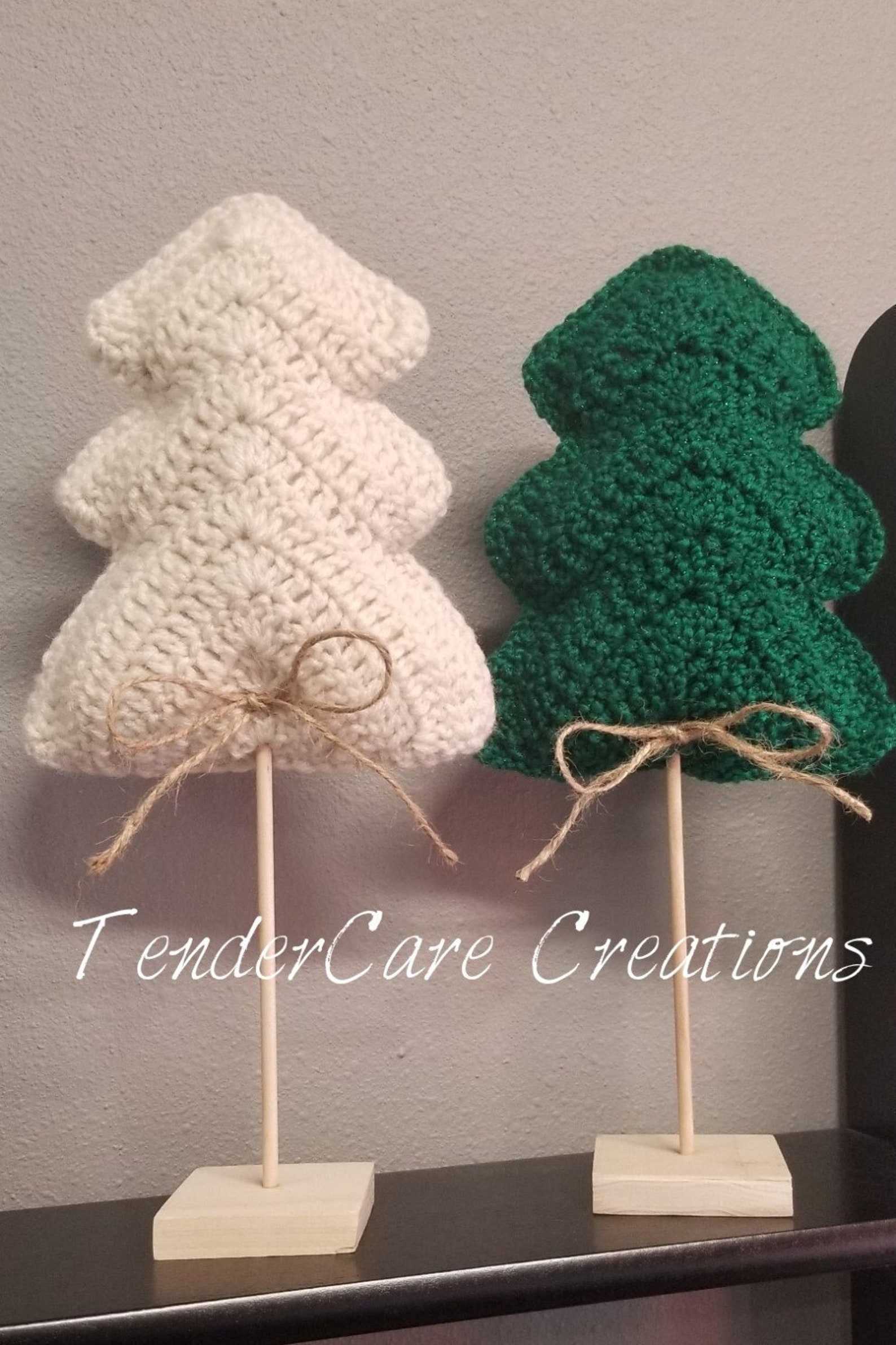 Rustic Crochet Christmas Tree, Christmas Decor, Crochet Christmas Decor ...