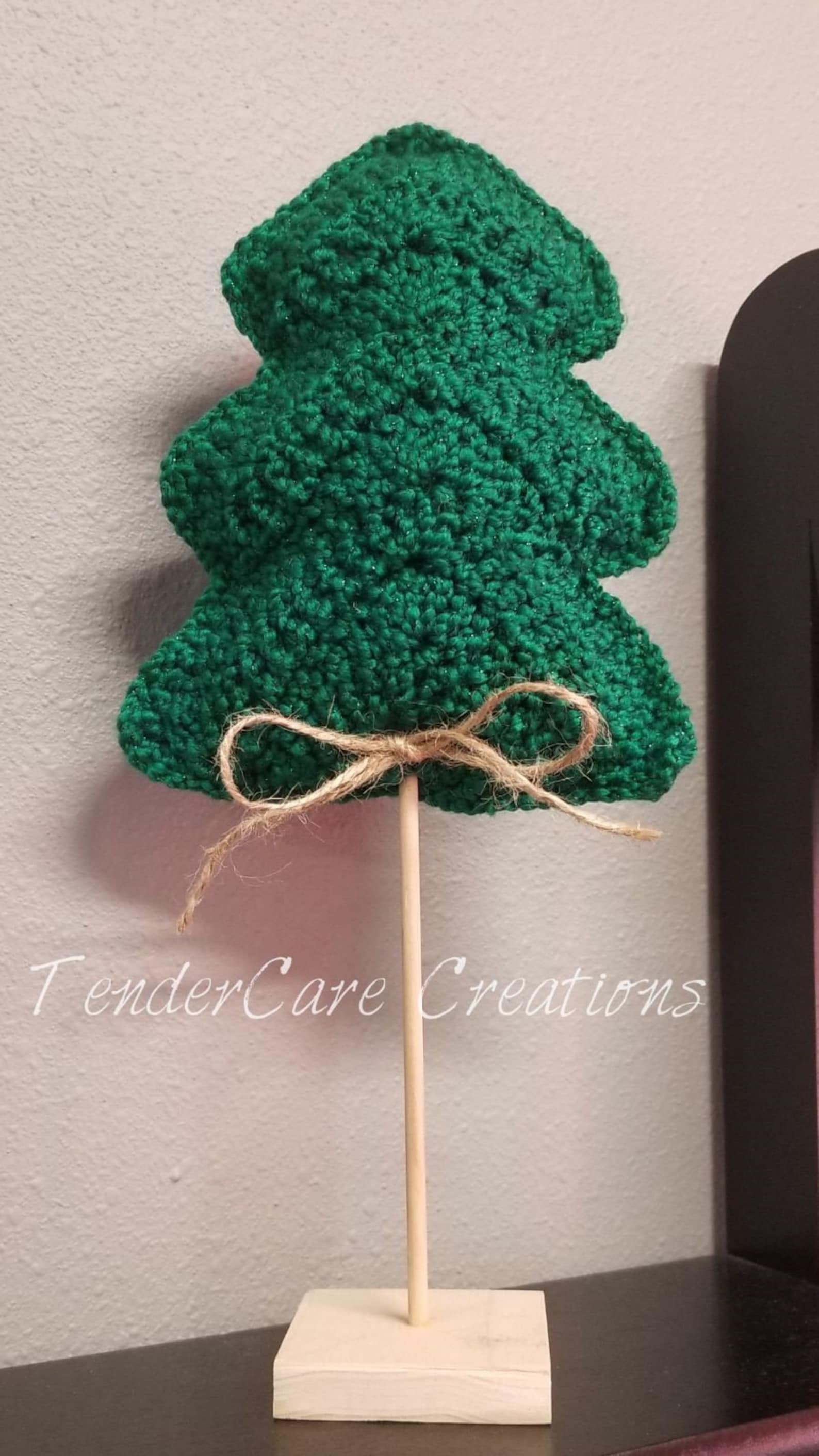 Rustic Crochet Christmas Tree, Christmas Decor, Crochet Christmas Decor ...