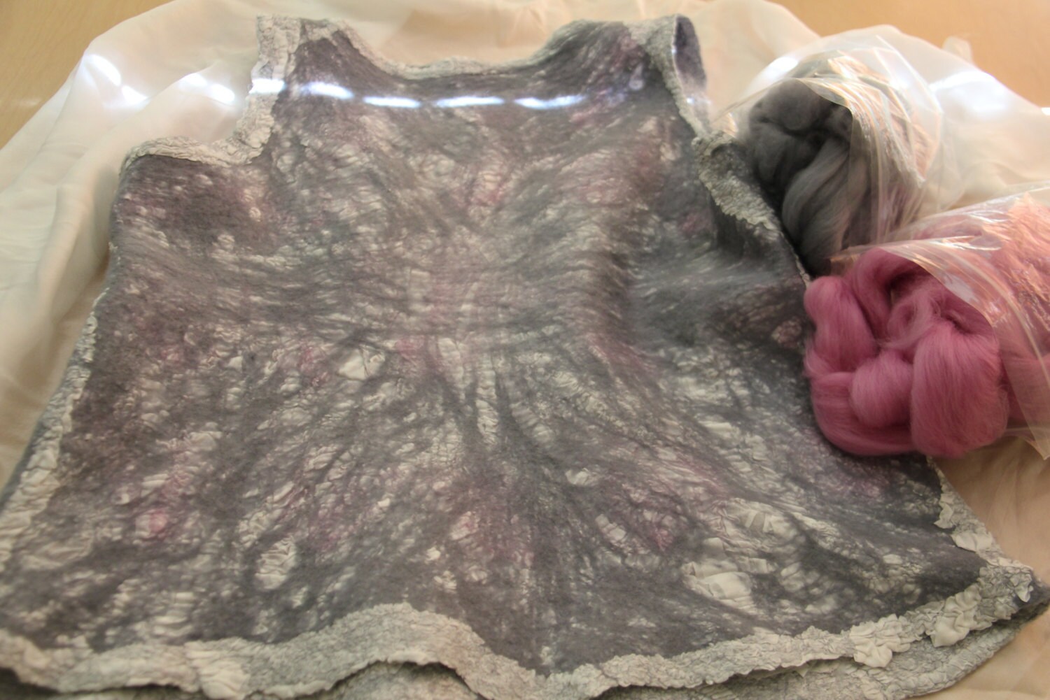 Nuno Felt Top / Size Small to Medium / Silk Nuno Felt Top/ Women's ...