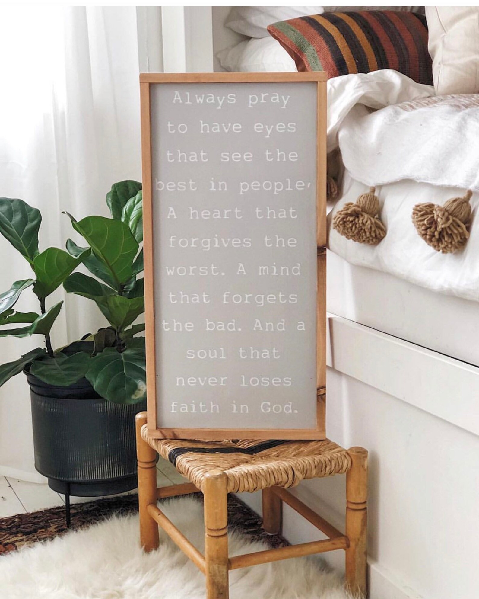 Always Pray Framed Home Decor Wooden Sign Christian - Etsy