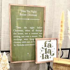 Fa La La Christmas Sign Wooden Signs Fa La La La La Sign / Christmas ...