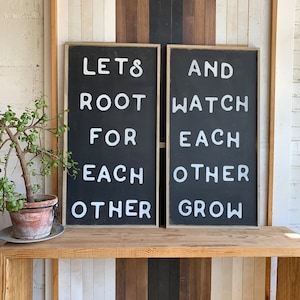 Home Decor / Wall Hanging / Signs / Large Wall Art / Lets Root for ...