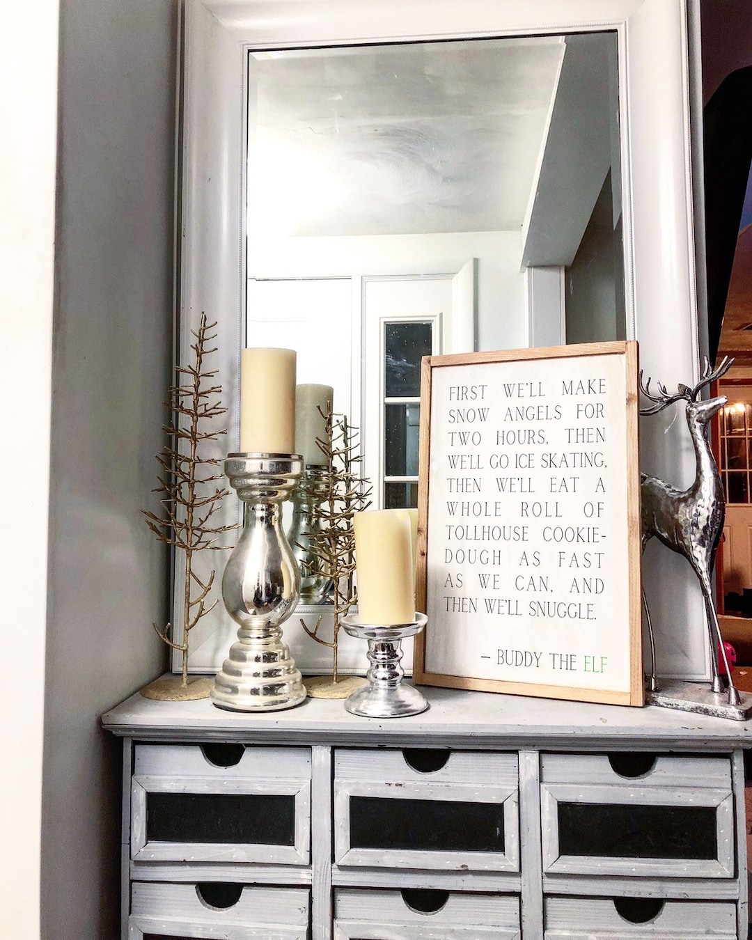 First Well Make Snow Angels for 2 Hours Framed Wall Art / Buddy the Elf ...