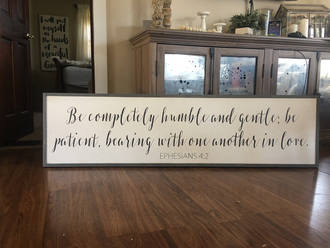 Large Wall Art / Wall Hanging / God Quotes / Sign / Be Completely ...