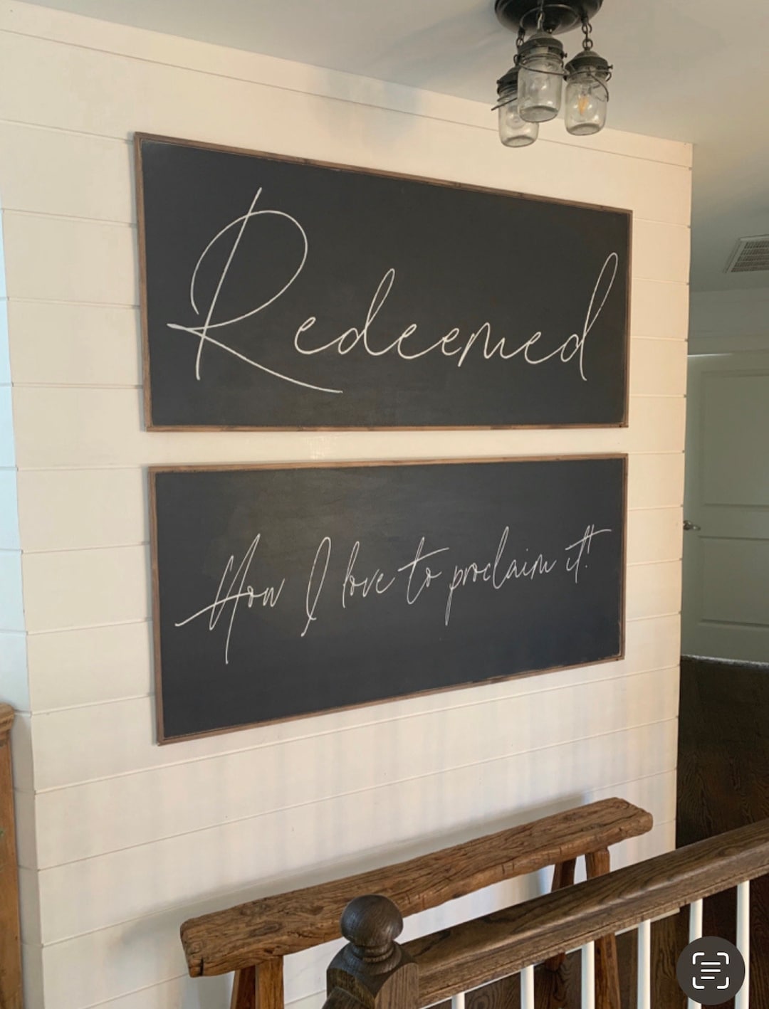 Home Decor / Wall Hanging / Signs / Large Wall Art / Redeemed Framed ...