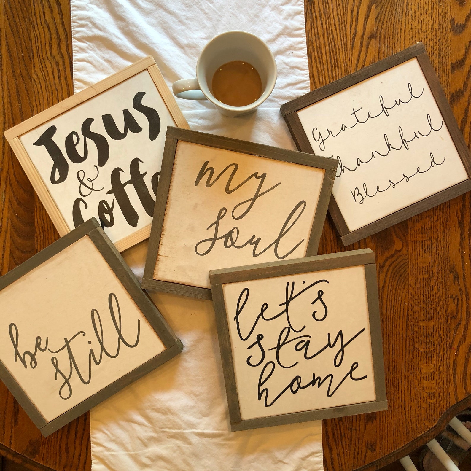 Jesus and Coffee Mini Sign - Etsy