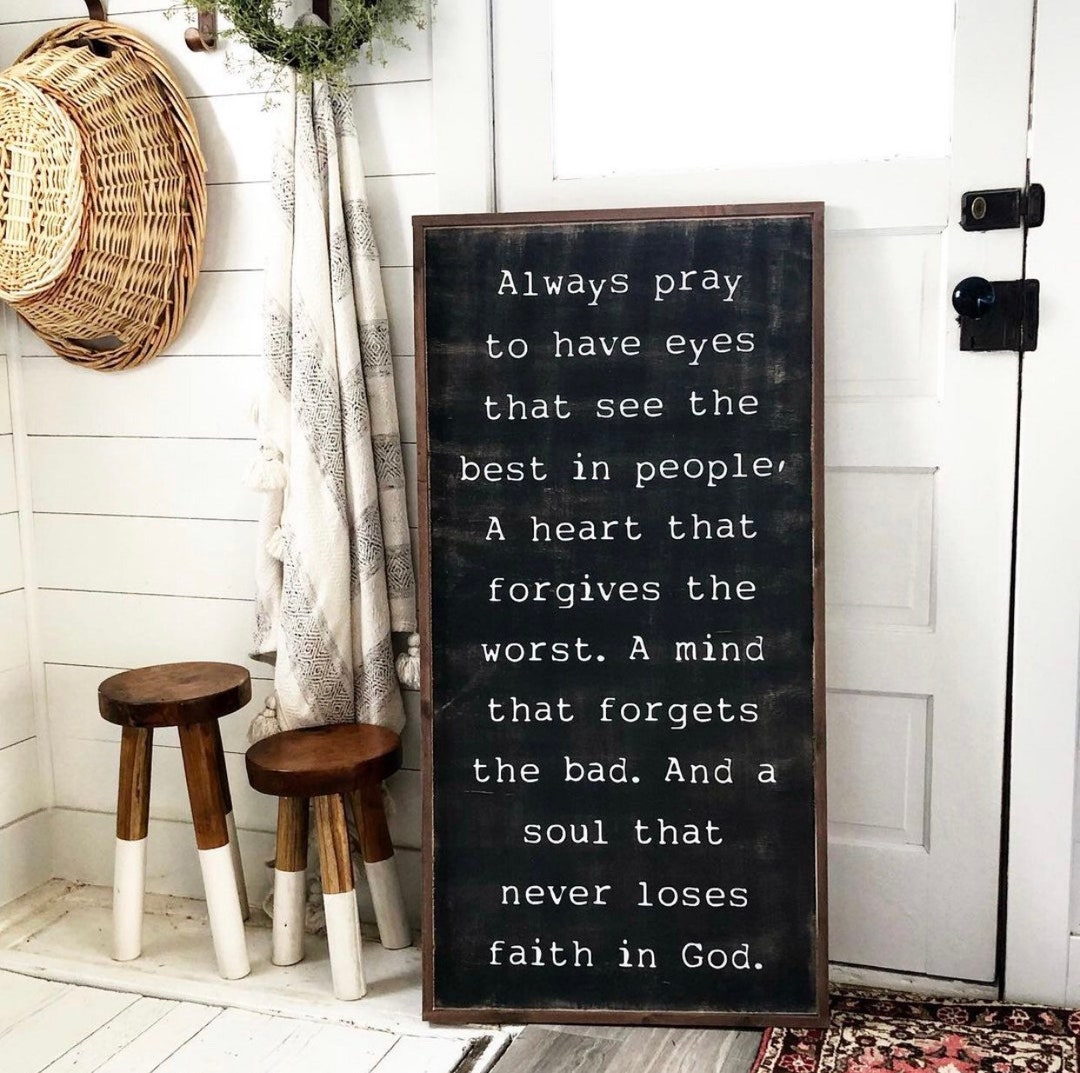 Always Pray Framed Home Decor Wooden Sign Christian - Etsy