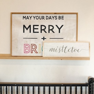 Mistletoe Framed Wall Art / Christmas Wall Decor / Home Decor Signs ...