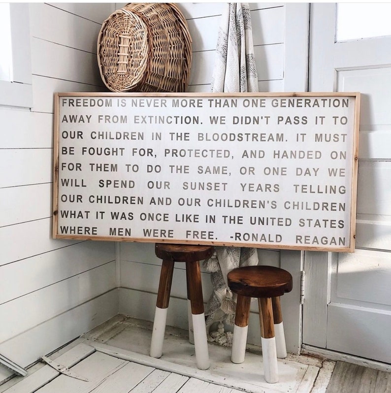 Freedom is Only One Generation Away True Freedom Quote Wood Sign - Etsy