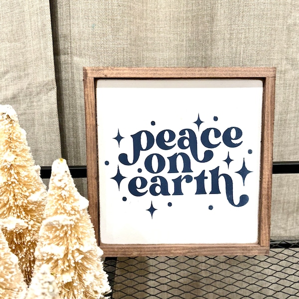 Peace on Earth Sign - Etsy