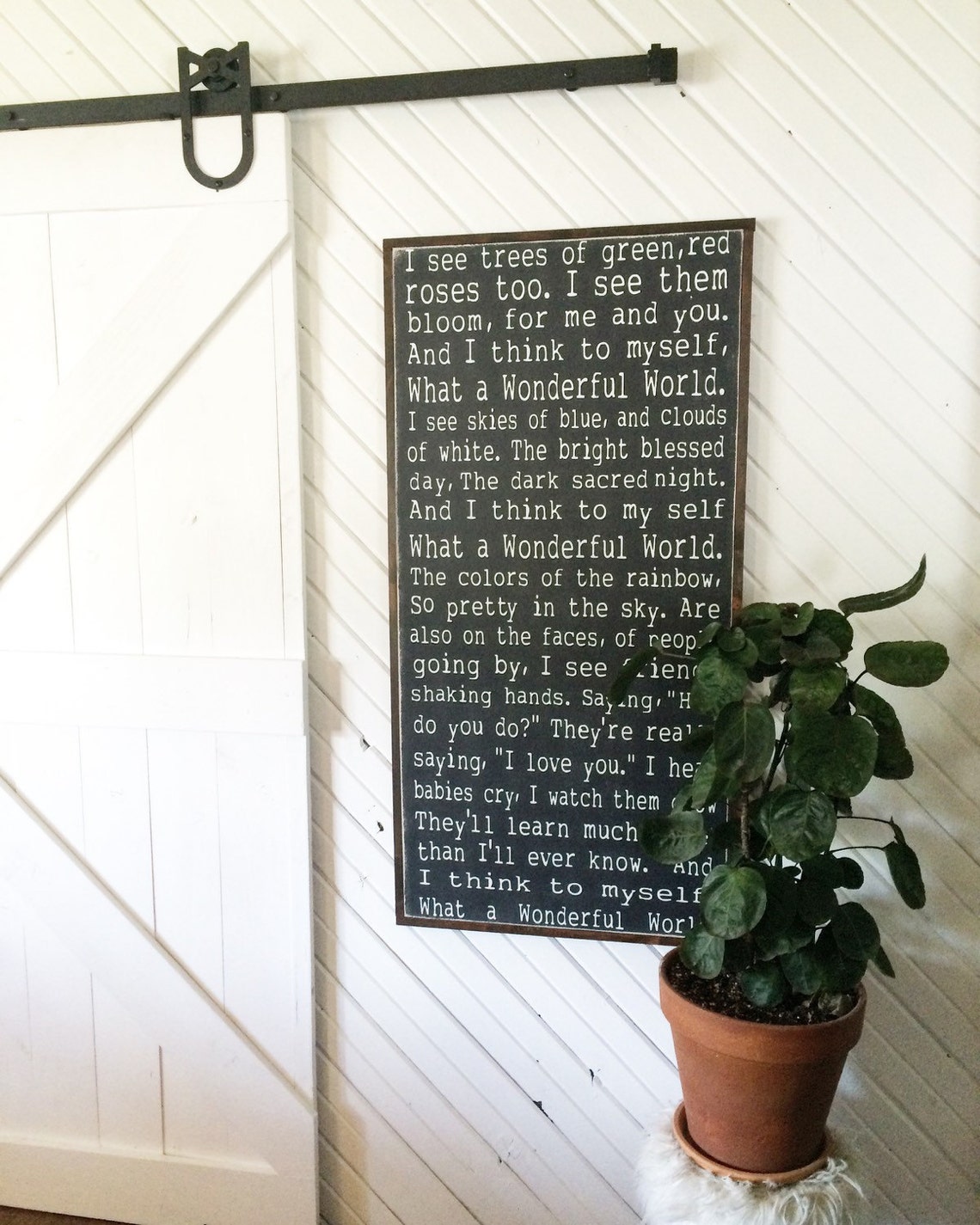 Large Wall Art / Wall Decor / Wall Hanging / Sign / What a Wonderful ...