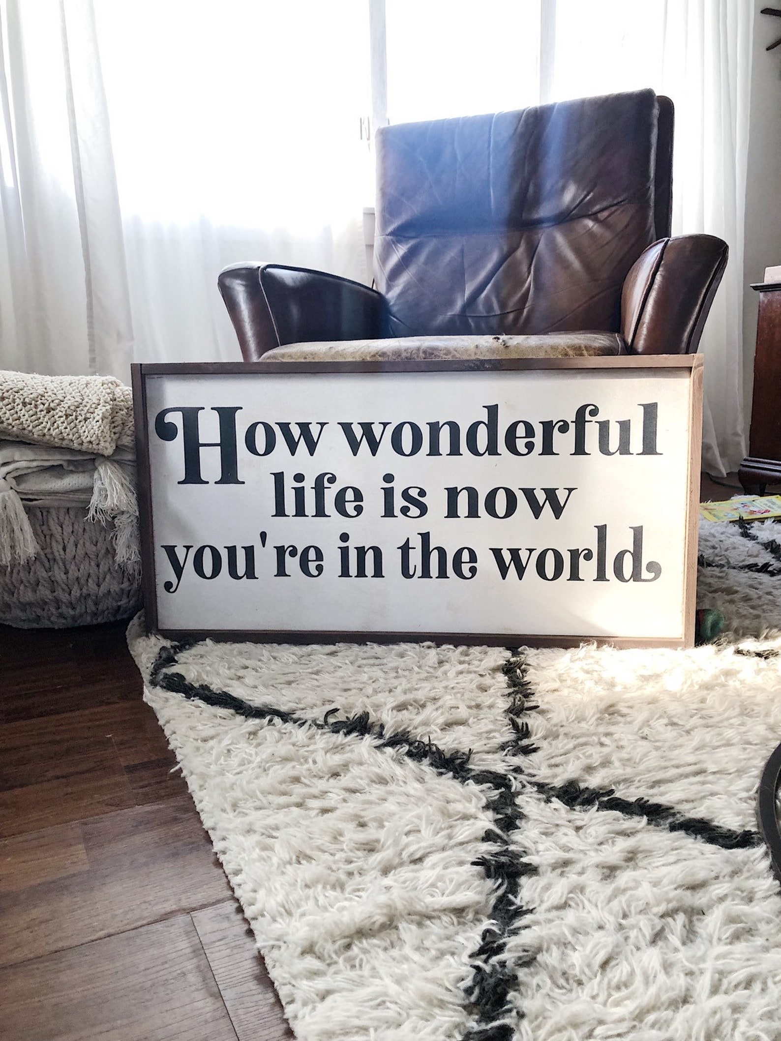 Large Wall Decor / Signs / Home Decor / Nursery / How Wonderful Life is ...