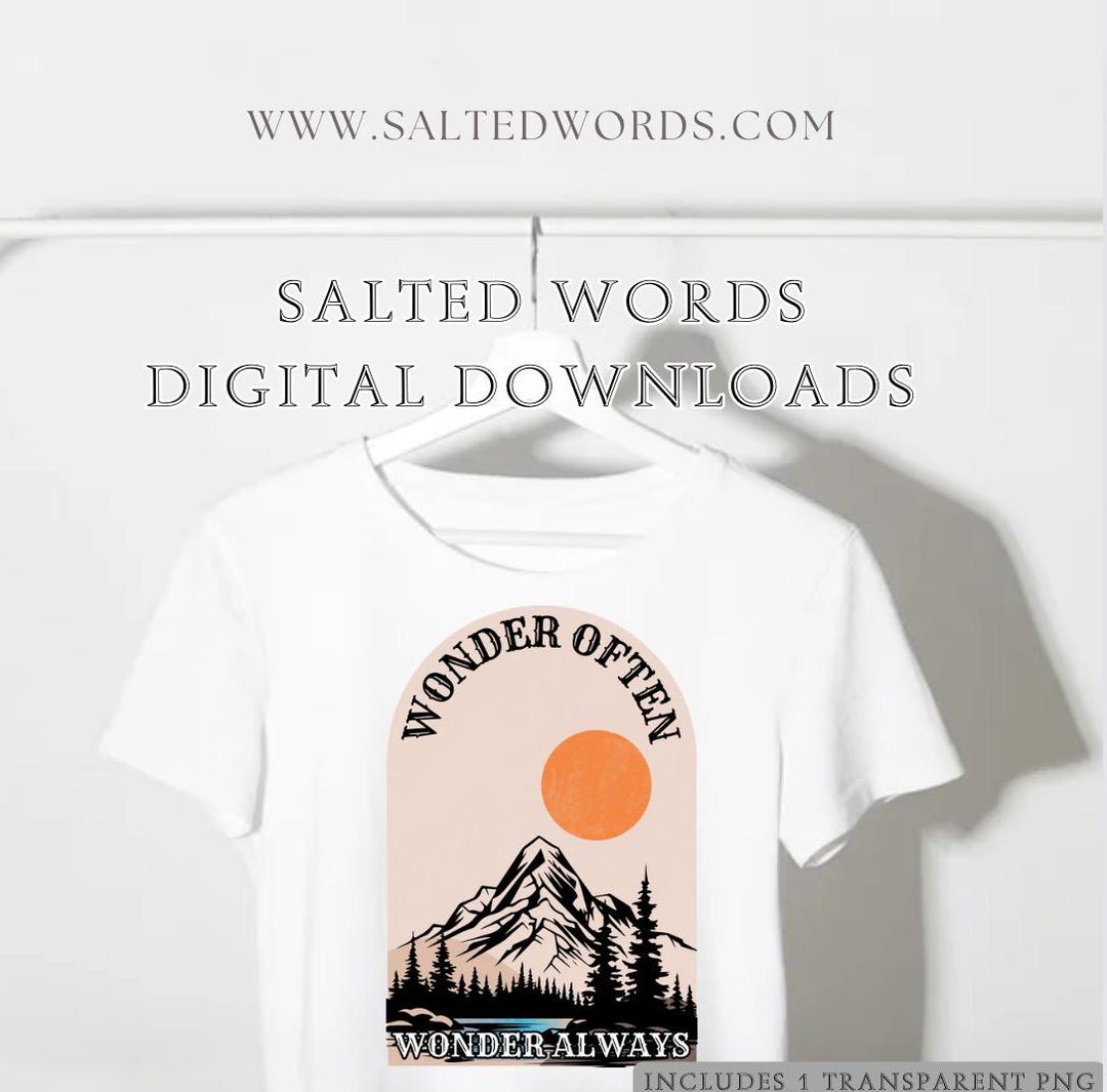 Wonder Often Wonder Always Boho Design / PNG Digital Download / Boho ...