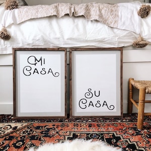 Home Decor / Wall Hanging / Signs / Large Wall Art / Mi Casa Su Casa ...