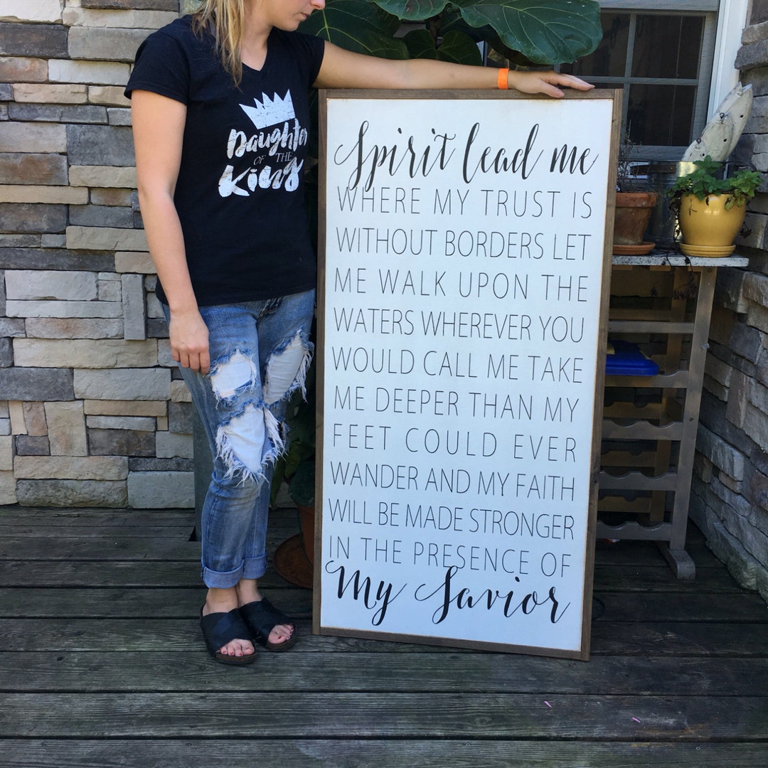 Spirit Lead Me Framed Wall Art / Wood Art / Home Decor Signs / - Etsy