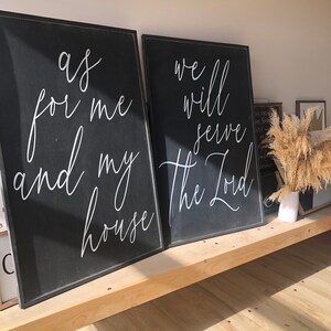 As for Me and My House Set of Signs / Scripture Wall Decor / Christian ...