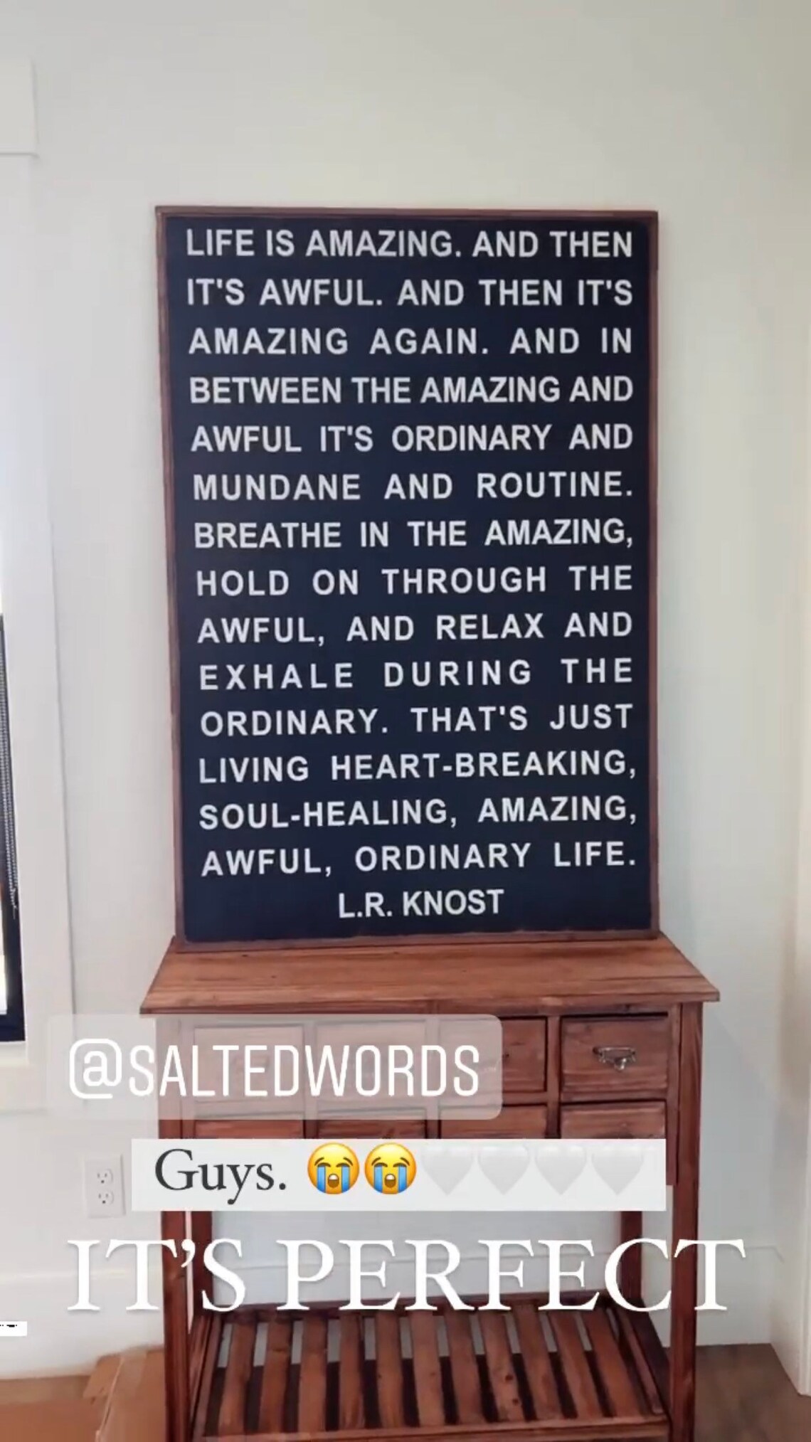 Life is Amazing Framed Wooden Sign / Large Wall Art / Living - Etsy