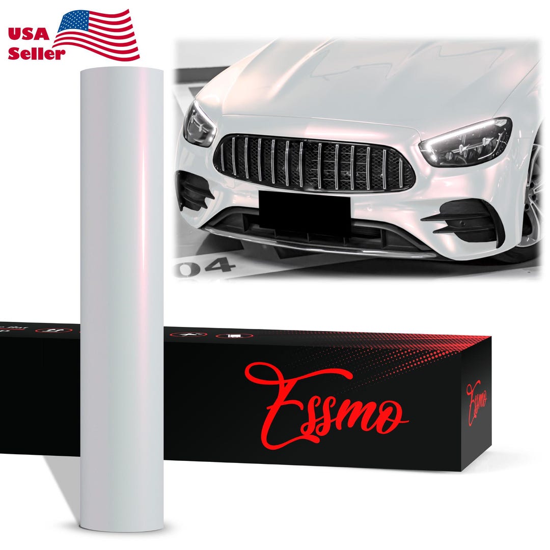 ESSMO PET Liner Pearl White Red Gloss Color Shift Like Paint Vinyl Wrap ...