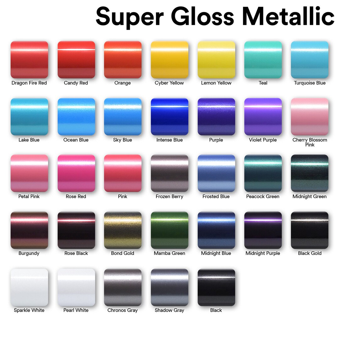 6pcs 4x6 Super Gloss Metallic for GMC Emblem Overlay Vinyl Wrap Kit ...