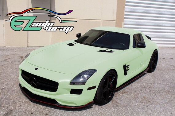 Flat Green Car Wrap