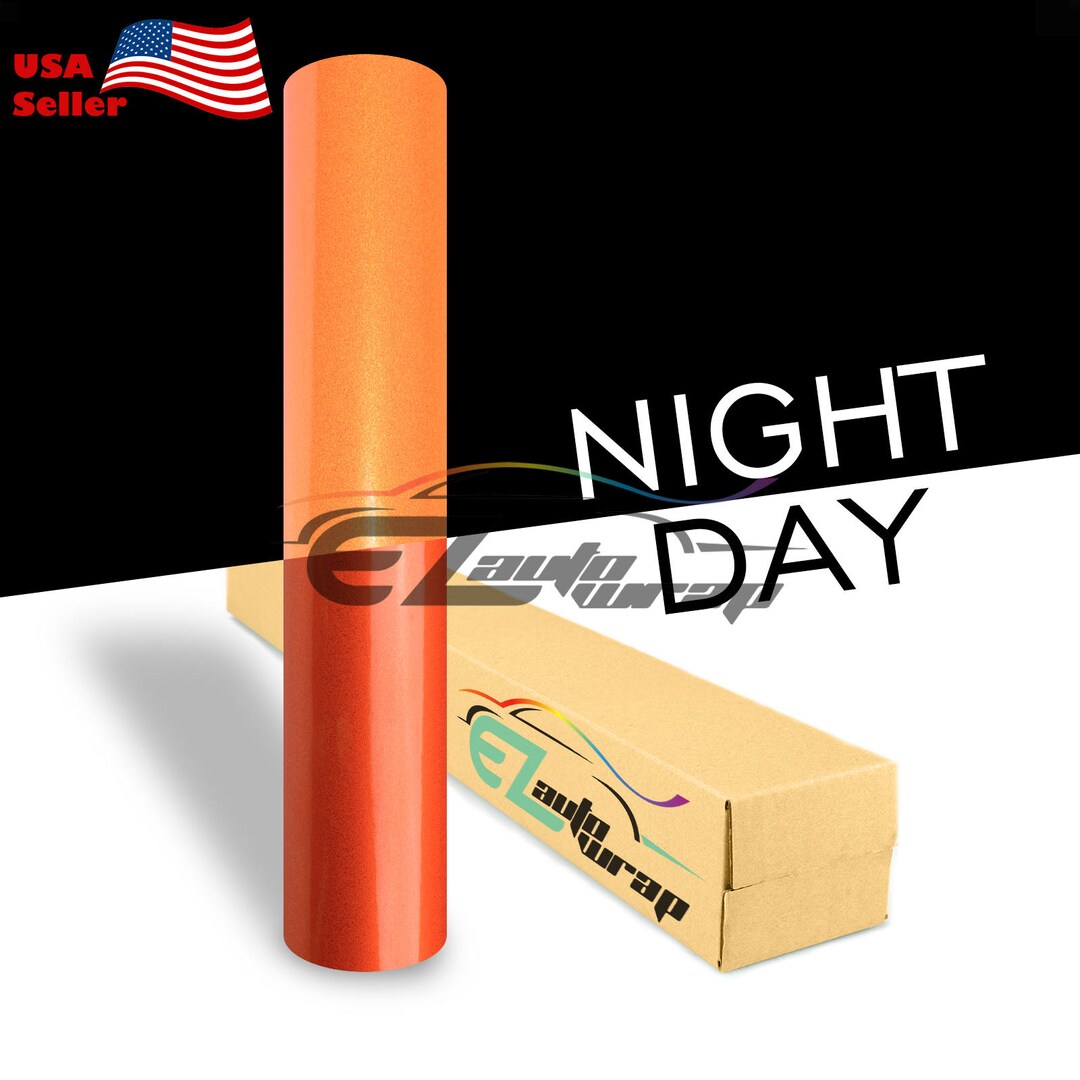 Reflective Orange Vinyl Wrap Sticker Decal Graphic Sign Craft - Etsy