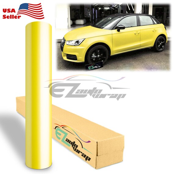 Electronics & Accessories Super Gloss Metallic Lemon Yellow Vinyl Wrap ...
