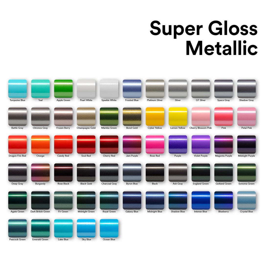 6pcs 4"x6" Super Gloss Metallic for GMC Emblem Overlay Vinyl Wrap Kit ...
