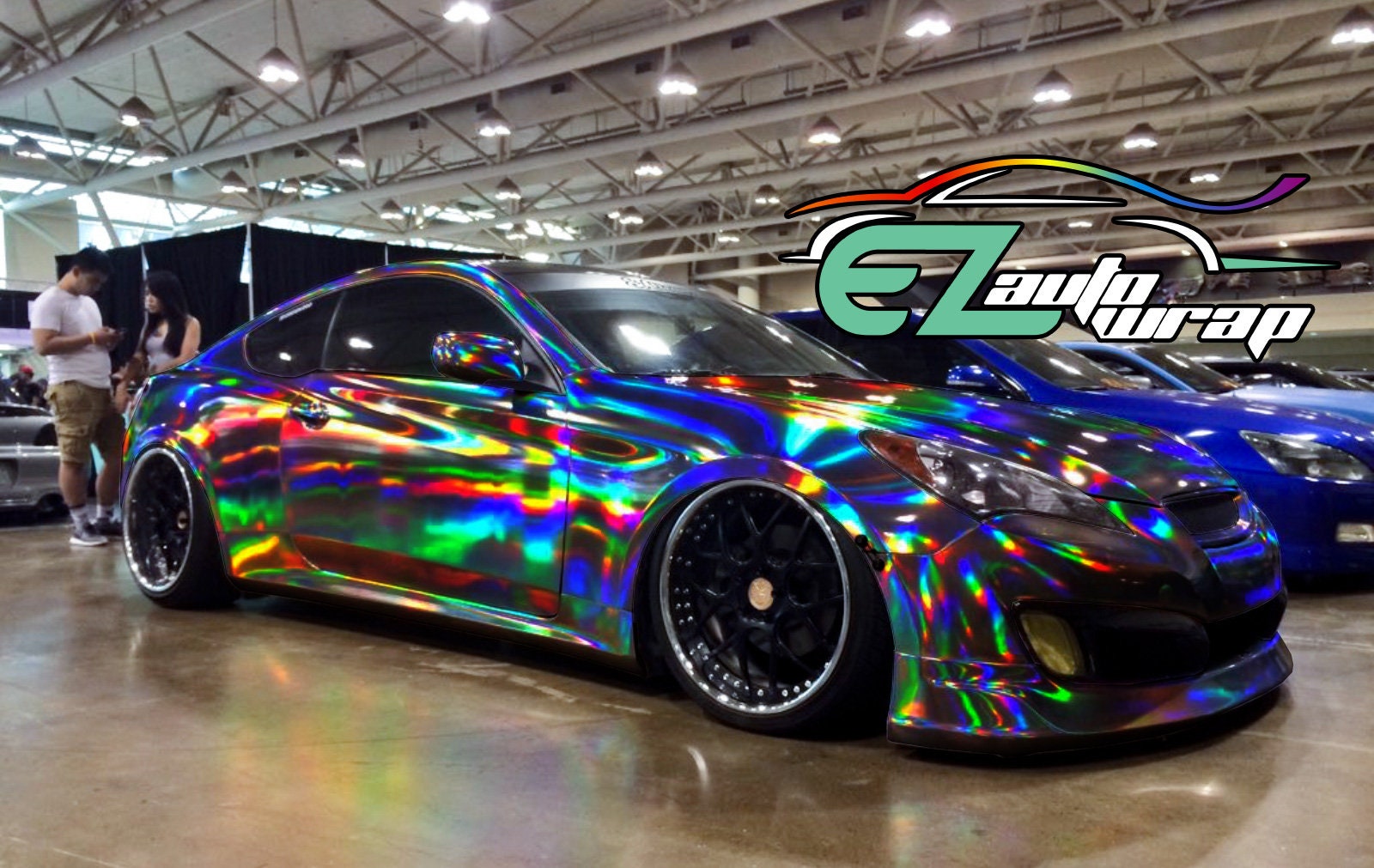 Holographic Vinyl Wrap CL CR Chrome Rainbow Holographic Car Wrap Vinyl