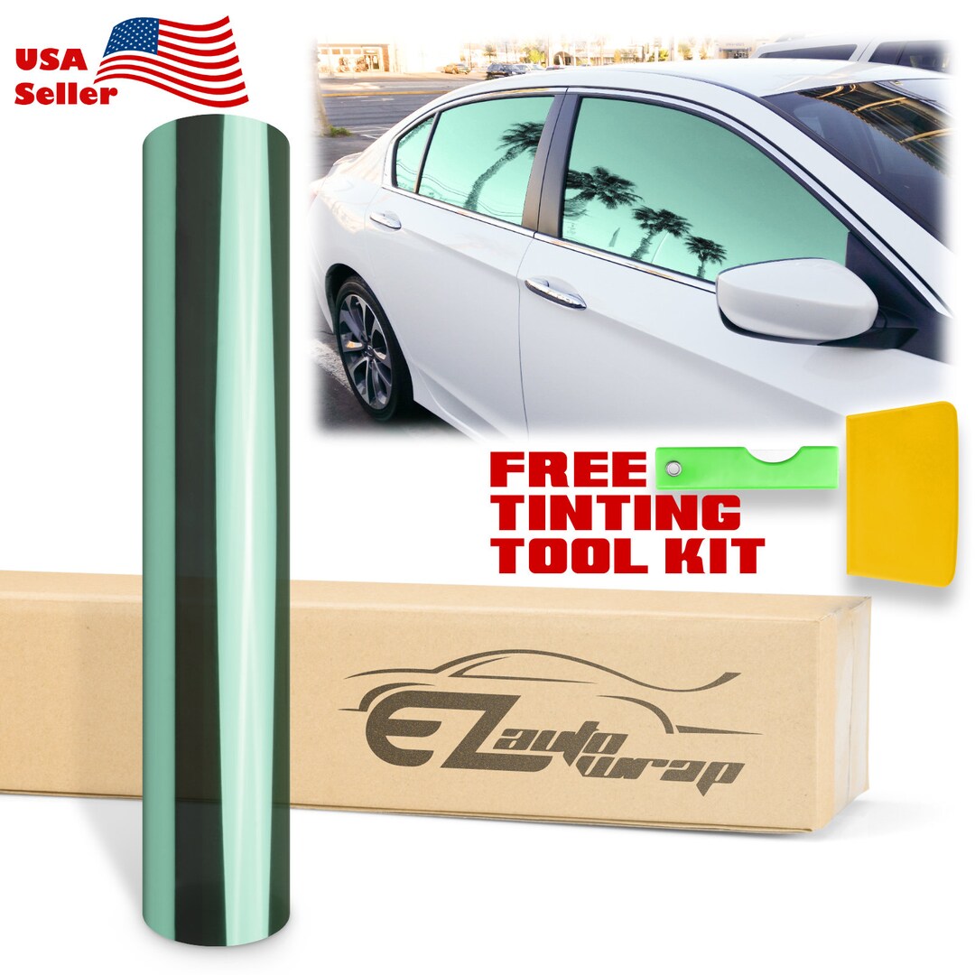 20x120 Chrome Green Tint Kit Uncut Roll Window Tint Film Car Home ...