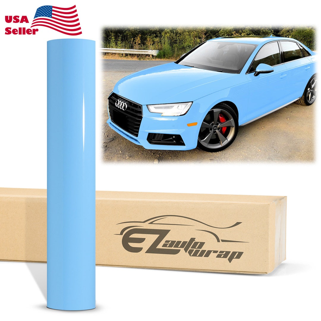 High Gloss Glossy Light Blue Vinyl Wrap Sticker Decal Bubble - Etsy