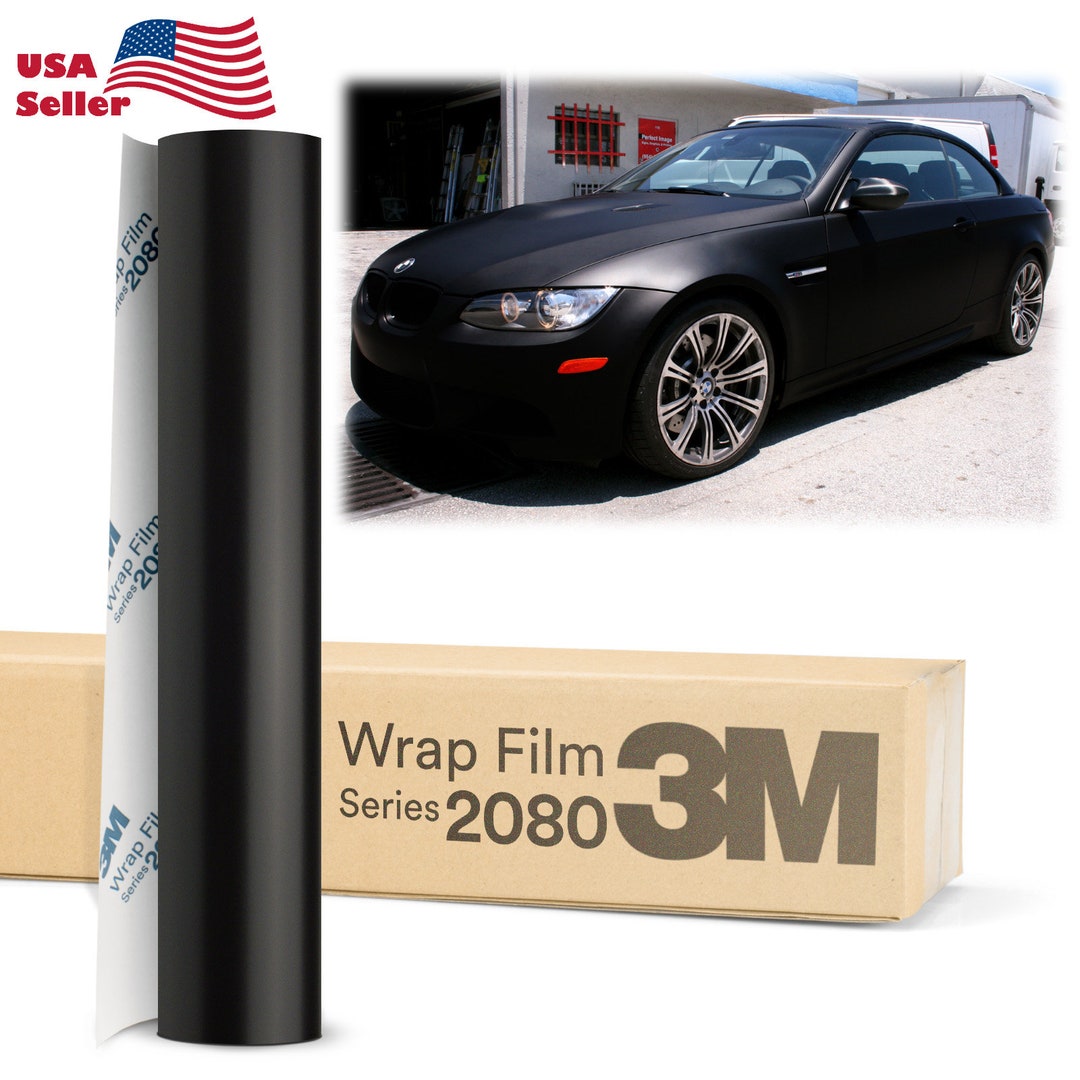 3M 2080 Series S12 Satin Black Vinyl Wrap Sticker Decal Bubble Free Air ...