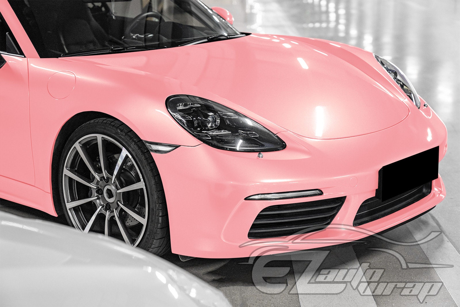 Cherry blossom pink car wrap store
