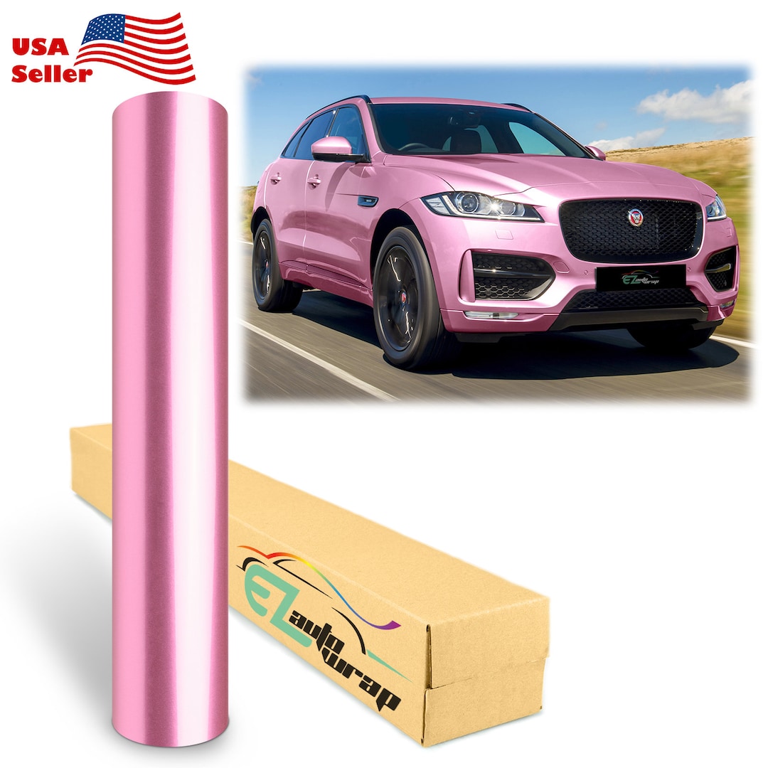 Gloss Metallic Pink Vinyl Wrap Sticker Decal Bubble Free Air Release ...