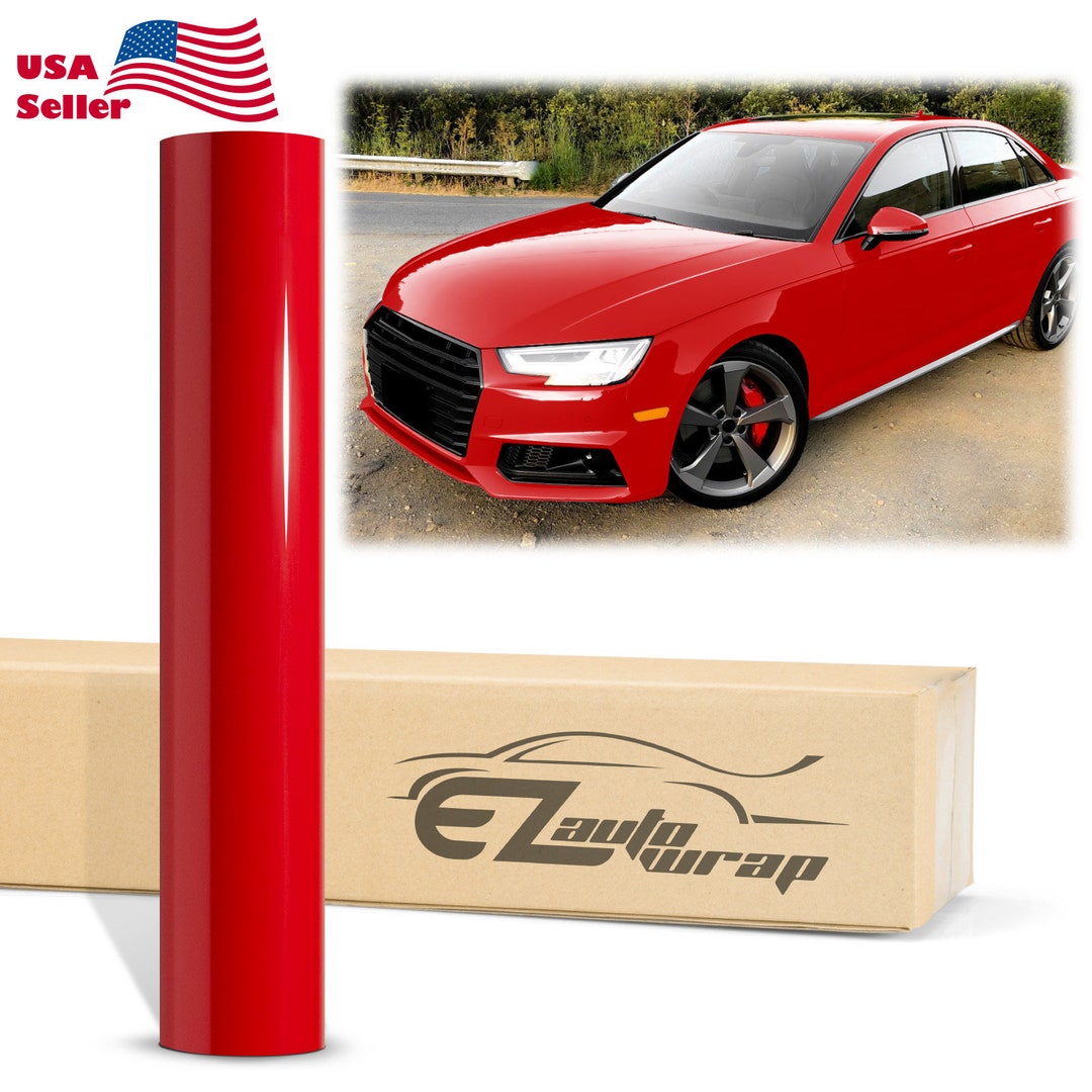 High Gloss Glossy Cherry Red Vinyl Wrap Sticker Decal Bubble Free Air ...