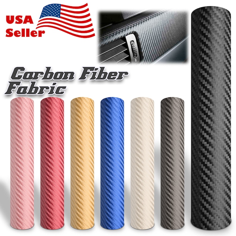 Carbon Fiber Fabric Red Texture Cloth Marine Vinyl 54" Wide Plain Weave ...