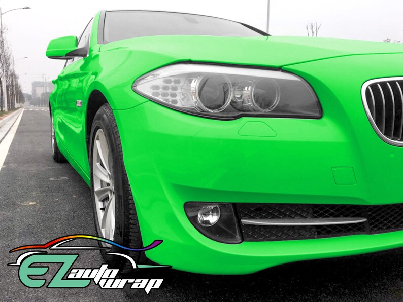 Gloss Fluorescent Green Vinyl Wrap Sticker Decal Bubble Free | Etsy