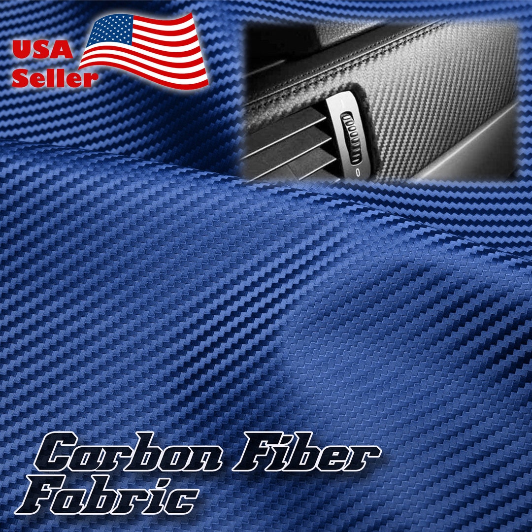 Carbon Fiber Fabric Blue Texture Cloth Marine Vinyl 54" Wide Plain ...