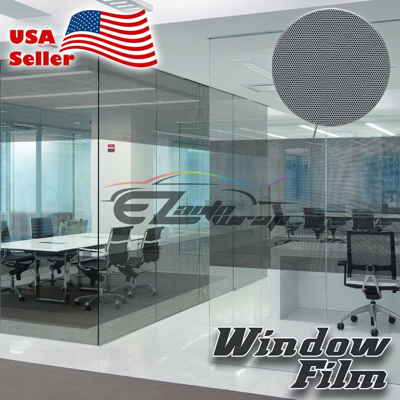 Black Dot Glass Film Static Cling Office Window Patterned - Etsy
