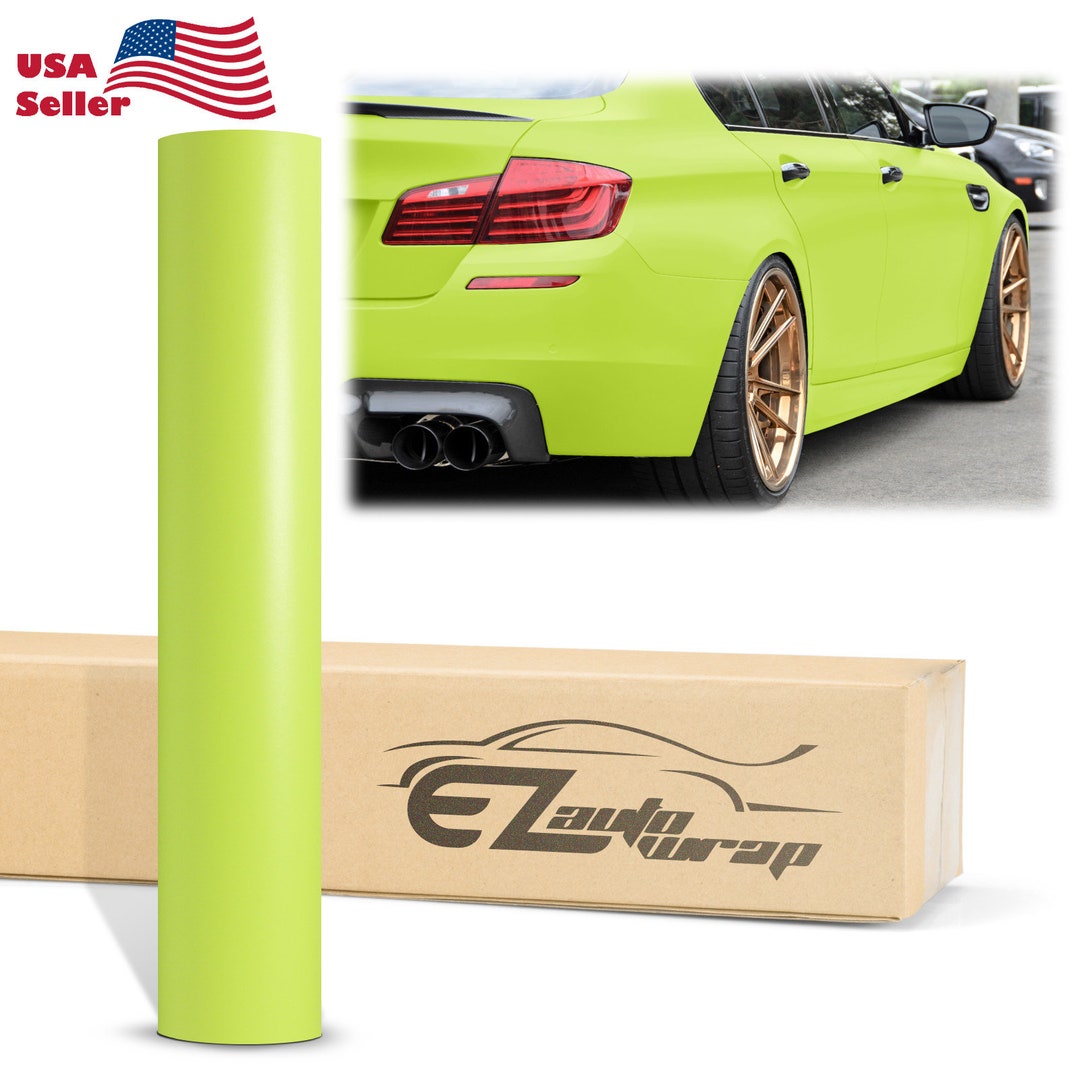 Matte Flat Lime Green Vinyl Wrap Sticker Decal Bubble Free Air Release ...